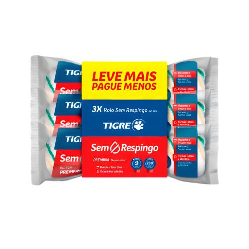 PT KIT 3 ROLOS CAMISA DE LA SINT. 23CM SEM RESPINGO R.1374 TIGRE