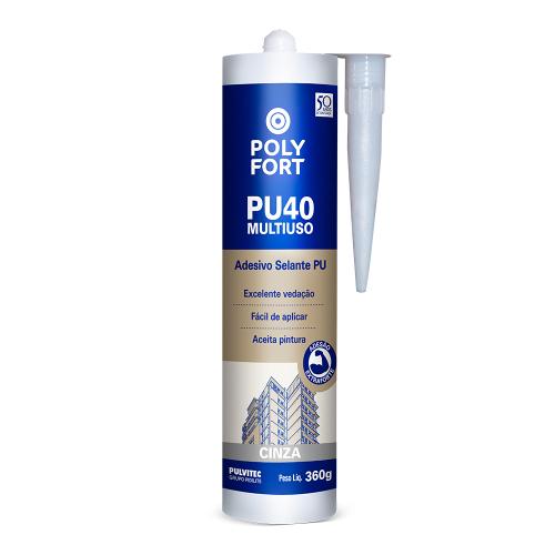 ADESIVO POLYFORT PU40 CINZA MULTIUSO 360GR PULVITEC
